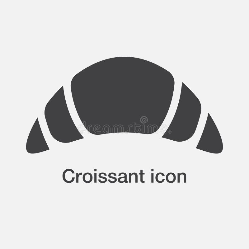 Croissant Vector Icon. Pastry French Croissant Flat Breakfast Bakery ...