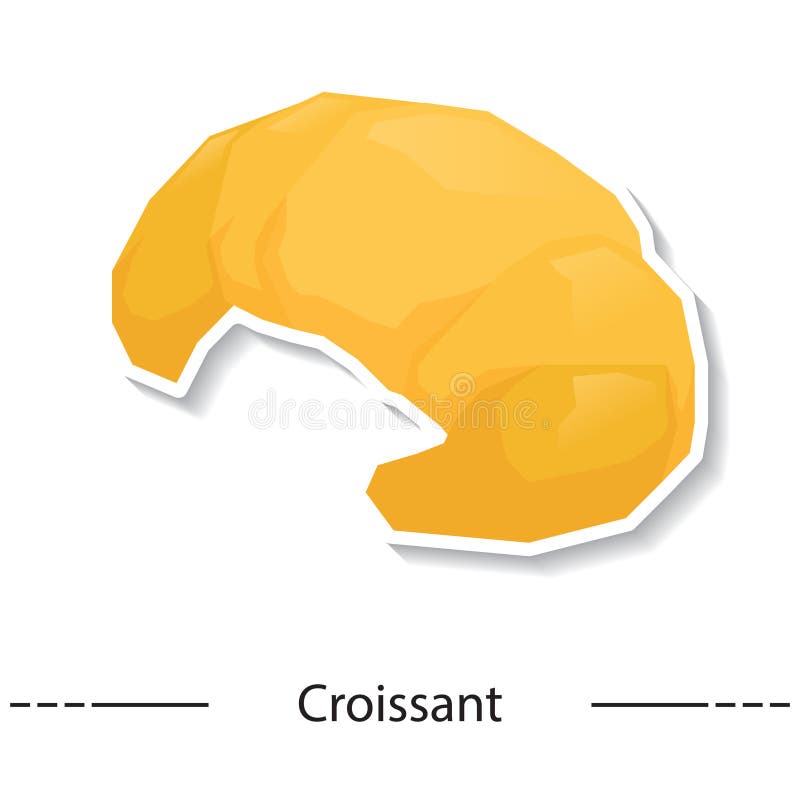 Croissant. Vector Illustration Decorative Design Stock Vector ...