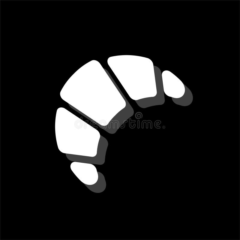 Croissant icon flat stock illustration. Illustration of french - 138146185