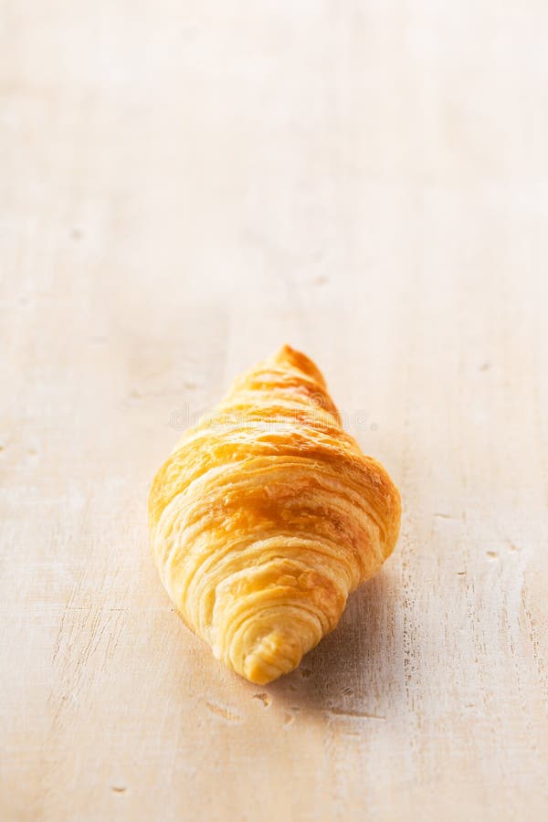 Croissant on wooden table stock image. Image of healthy - 69575227