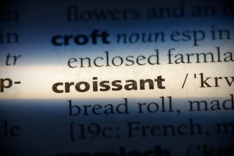 Croissant stock photo. Image of language, focus, dictionary - 161578142