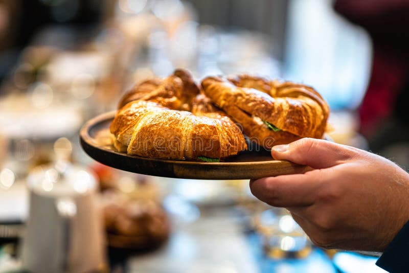 Croissants stock image. Image of breakfast, drinking - 298231809