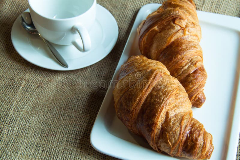 Croissants and tea stock image. Image of tasty, food - 38720609
