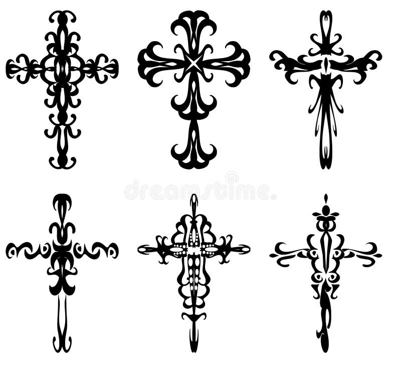 Croix chrétienne stylisée image stock. Image of vieux - 14713913