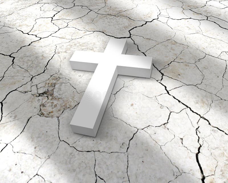Croix blanche (3D) illustration stock. Illustration du religion - 10764527