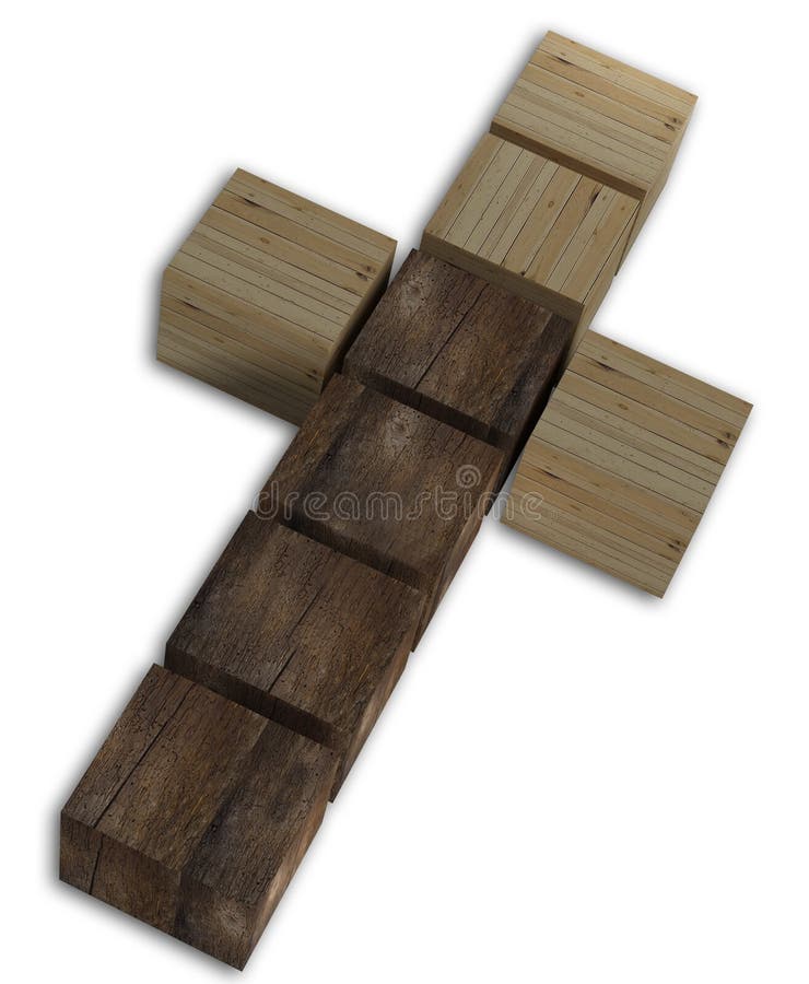 Croix D'isolement Sur Le Blanc Photo stock - Image du graphisme ...