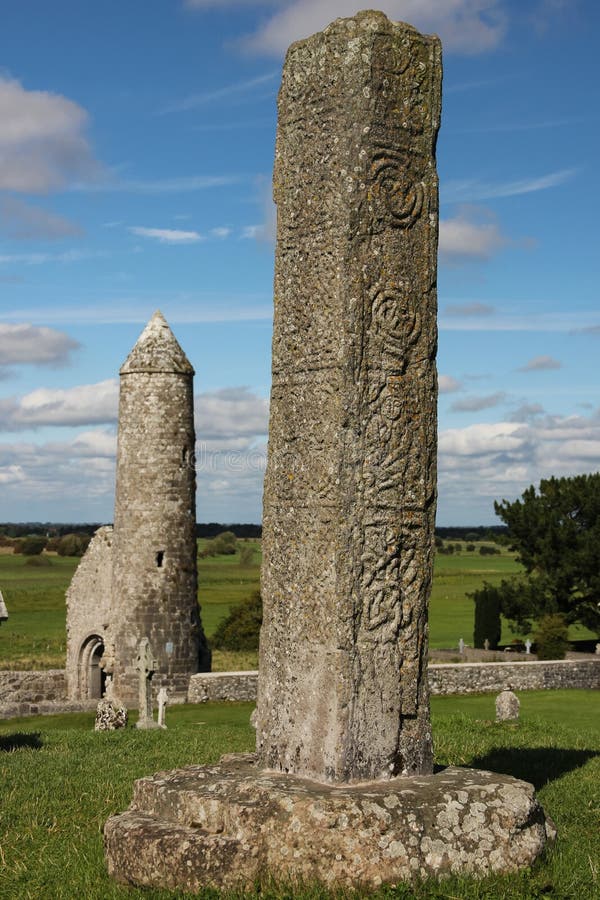 Croix Du Nord élevée. Clonmacnoise. Irlande Photo stock - Image du ...