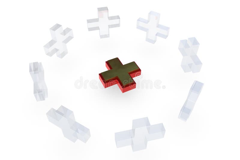 Croix Dans L'icône De Cercle Le Symbole De La Fin, Nient Ou Font Du ...