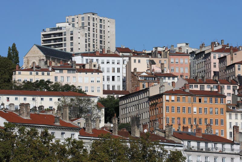 Croix-Rousse stock photo. Image of river, church, rousse - 11298316