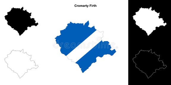 Cromarty Firth outline map stock vector. Illustration of border - 379269511