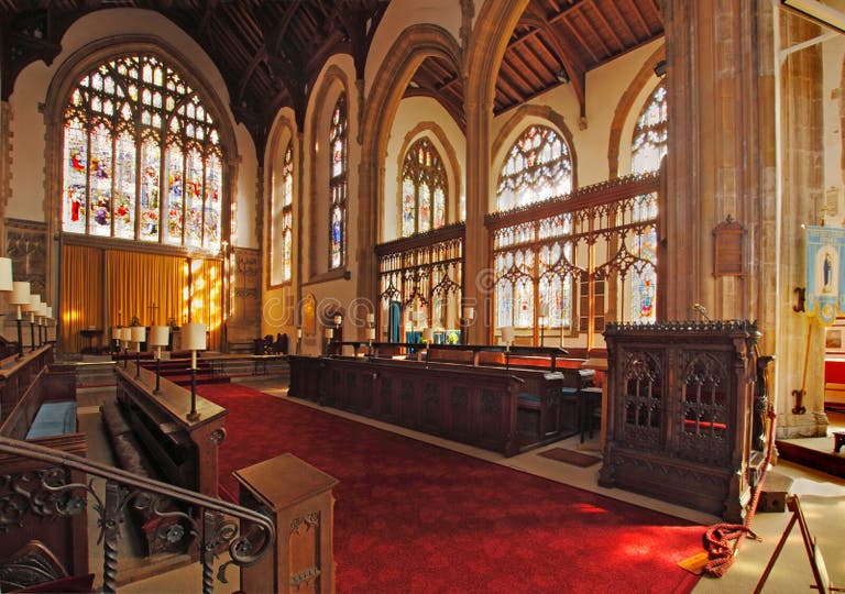 Cromer Church Interior stock image. Image of stained - 23246149