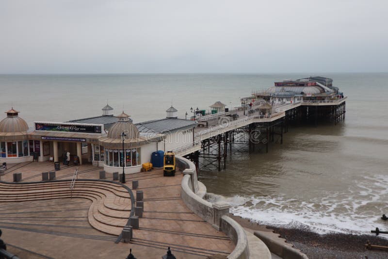 Cromer Pier from Town stock image. Image of rail, holiday - 161383385