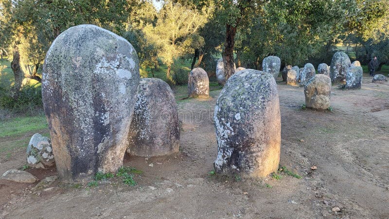 The Cromlech of the Almendres Stock Image - Image of site ...