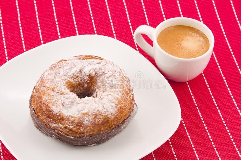 Cronut and coffee stock photo. Image of croughnut, donut - 40560180