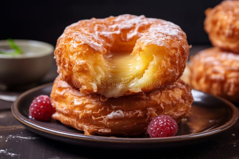 Cronuts are a Croissant and Doughnut Mixture with Vanilla Custard and ...
