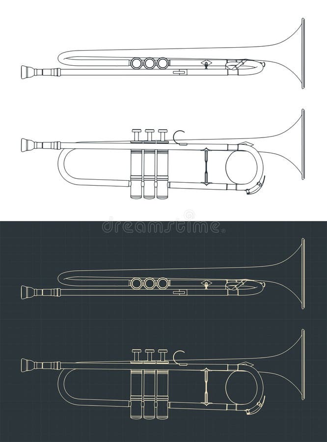 Trumpet Blueprints Stock Illustrations – 8 Trumpet Blueprints Stock ...