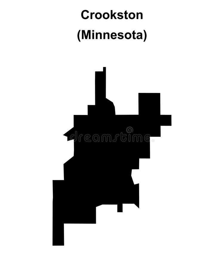 Crookston outline map stock illustration. Illustration of silhouette ...