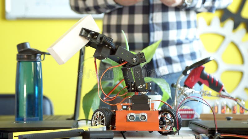 Mechanism Controlling Door System of the Cableway Funicular, Close Up ...