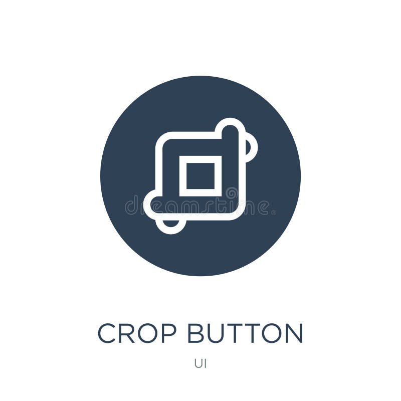Crop Button Icon on White Background. Simple Element Illustration from ...