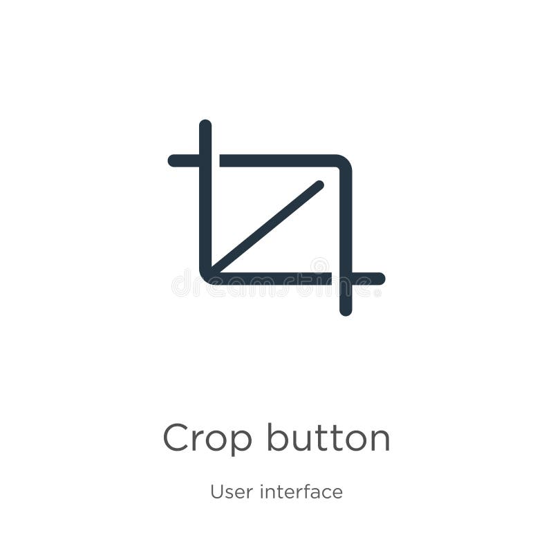 Crop Icon In Trendy Design Style. Crop Icon Isolated On White ...