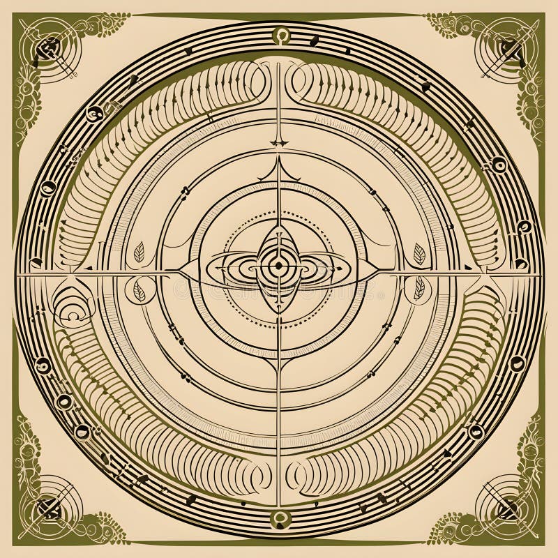 Crop circles, AI-Generatet stock illustration. Illustration of ...