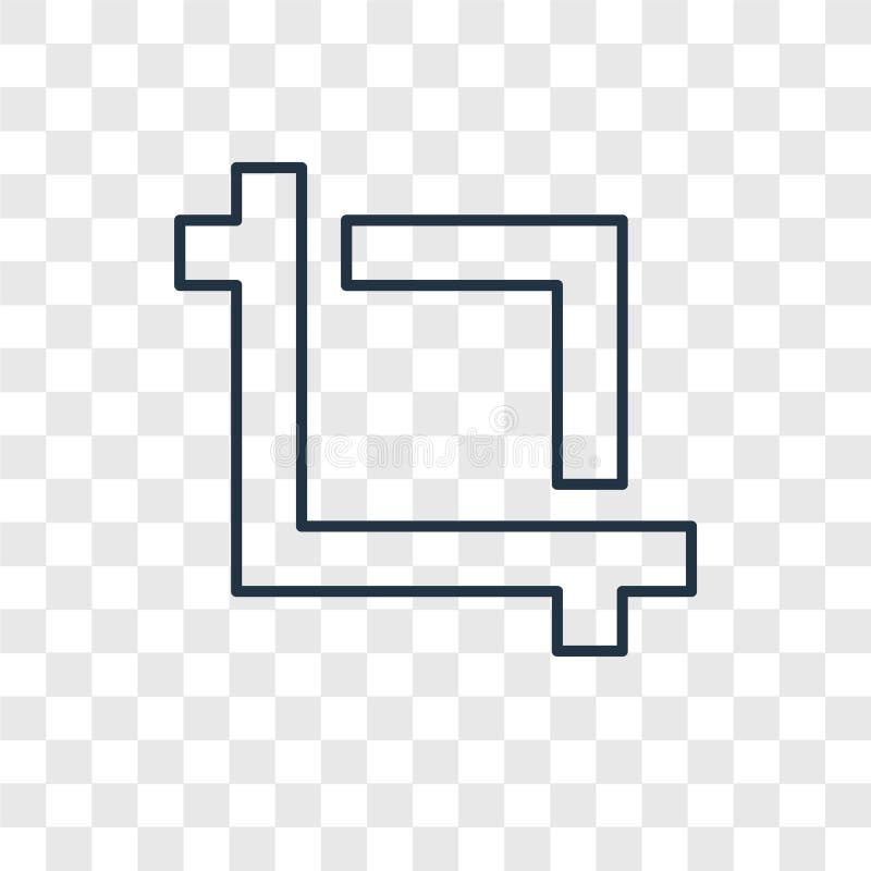 Crop Concept Vector Linear Icon Isolated on Transparent Background ...