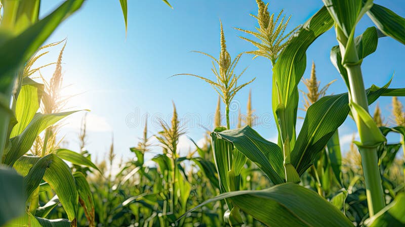 Crop corn plant stock illustration. Illustration of agriculture - 305882501