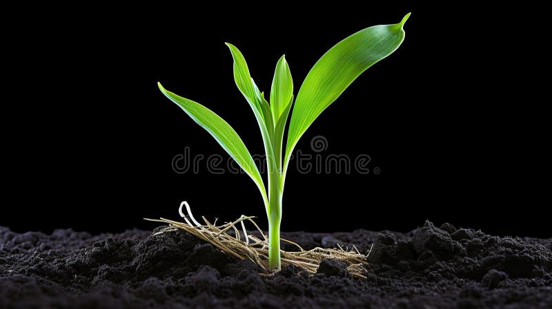Crop corn seedling stock illustration. Illustration of crop - 305928811