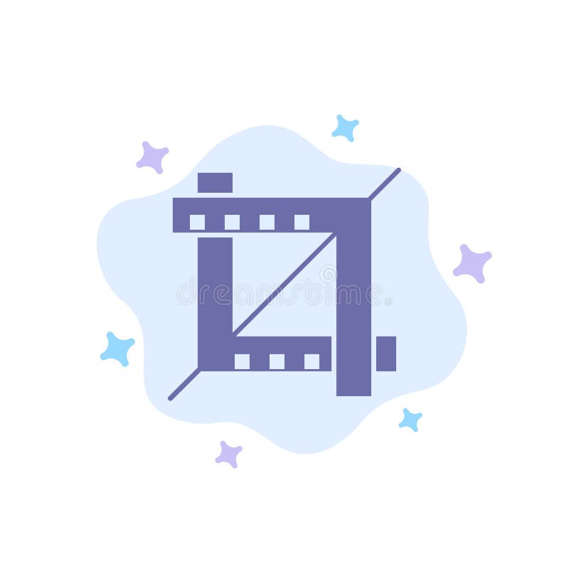 Crop, Design, Graphic Blue Icon on Abstract Cloud Background Stock ...