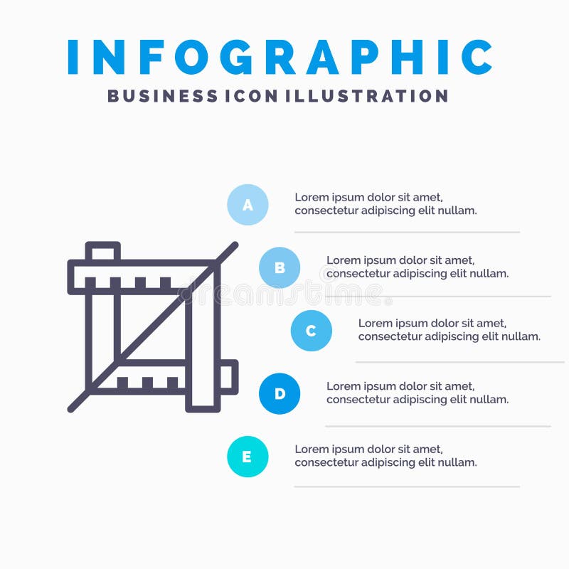 Crop, Design, Graphic Line Icon with 5 Steps Presentation Infographics ...