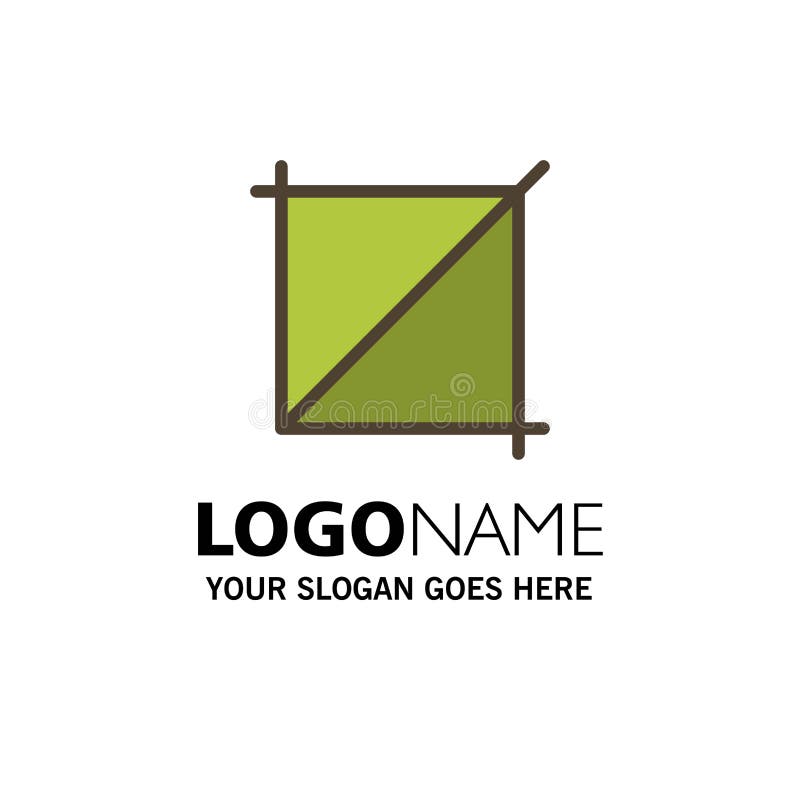 Crop, Design, Tool Business Logo Template. Flat Color Stock Vector ...
