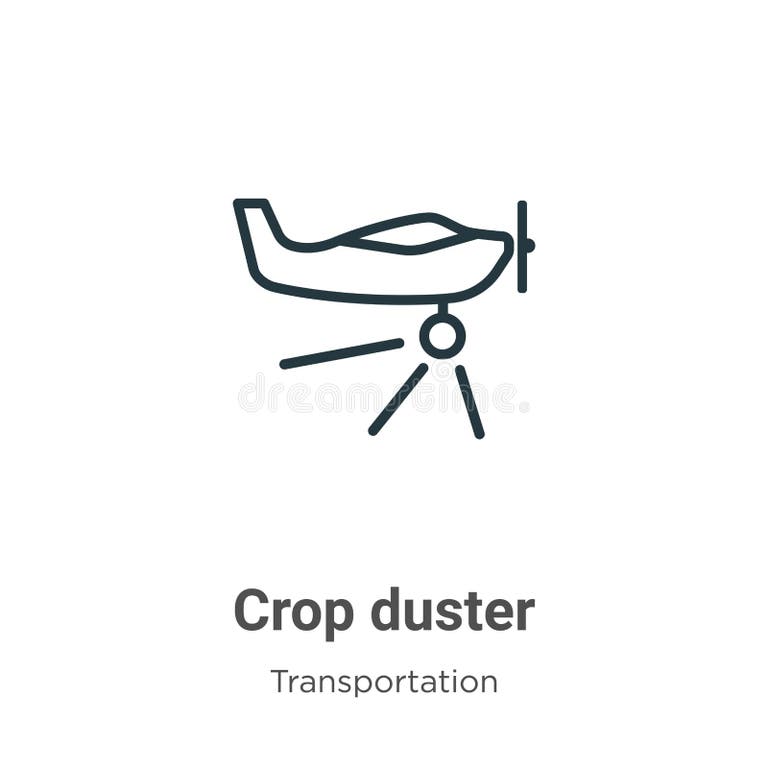 Crop Duster Outline Vector Icon. Thin Line Black Crop Duster Icon, Flat ...