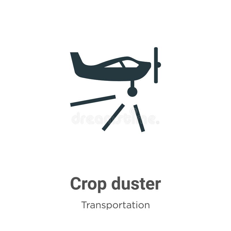 Crop Duster Vector Icon on White Background. Flat Vector Crop Duster ...