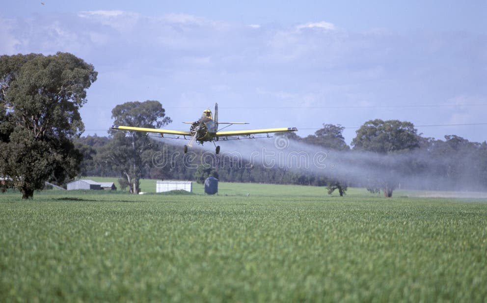 Crop dusting stock photo. Image of rural, plane, cowra - 28577848