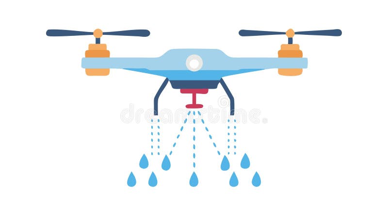 Crop Dusting Drone for Agricultural Fields, Vector Design Generative AI ...
