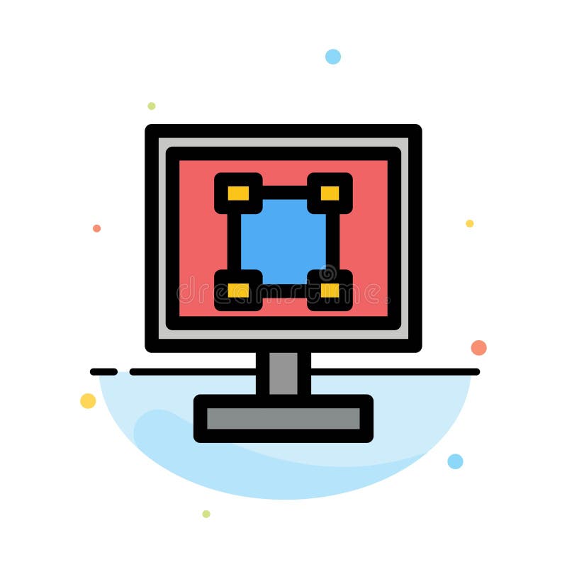 Crop, Graphics, Design, Program, Application Abstract Flat Color Icon ...