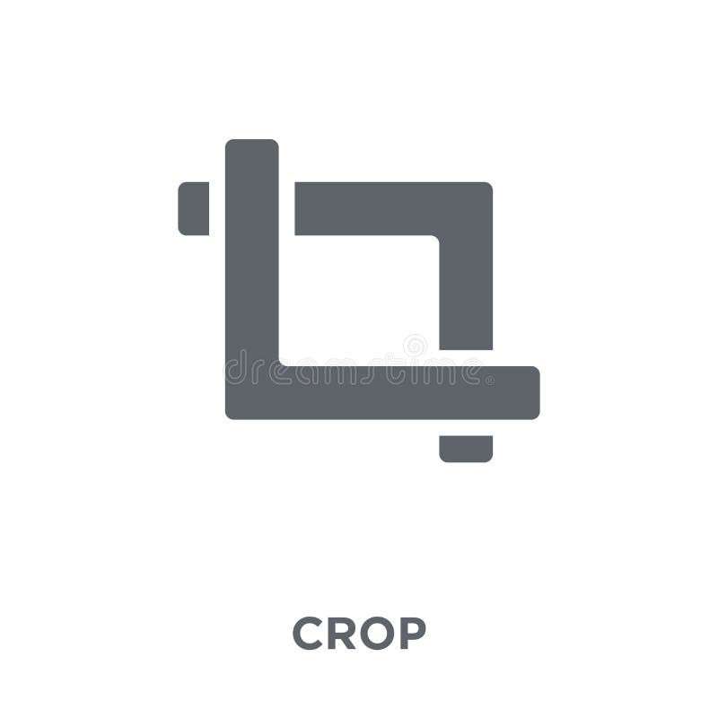 Crop Icon Vector Isolated on White Background, Crop Sign , Line and ...