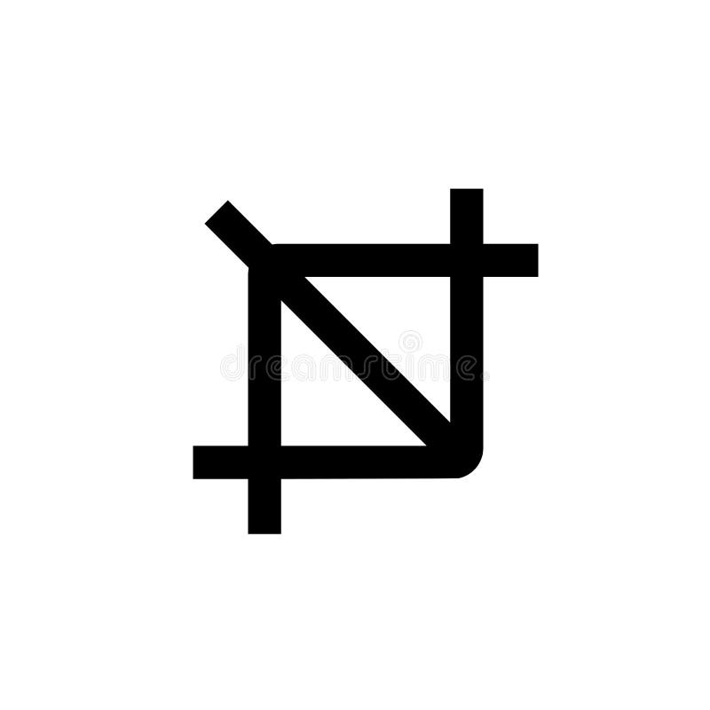 Crop Icon. Crop Tool Button. Cropping Icon. Vector Illustration Stock ...