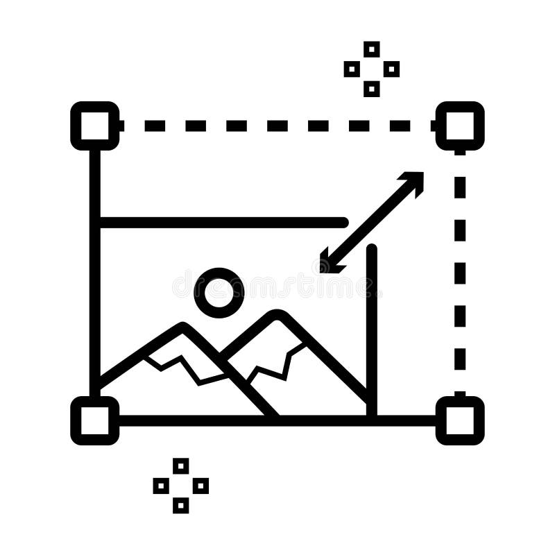 Crop icon vector stock vector. Illustration of shape - 126520862