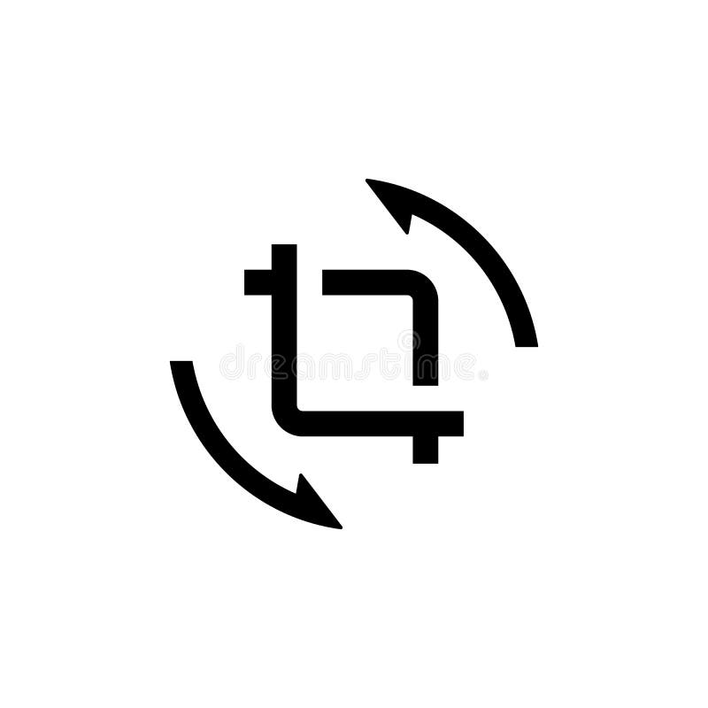 Crop Icon in Different Style. Crop Vector Icons Designed in Outline ...