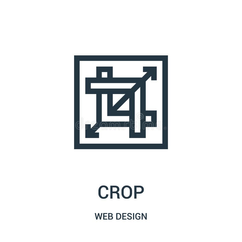 Crop Icon Vector from Web Design Collection. Thin Line Crop Outline ...