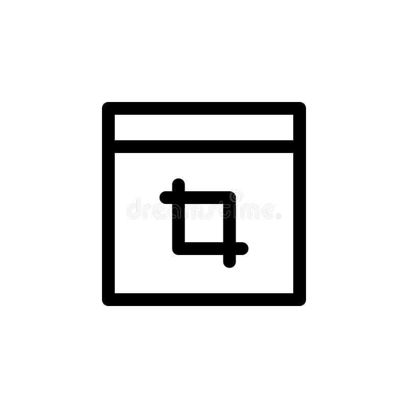 Crop Image Icon stock vector. Illustration of white - 243825066