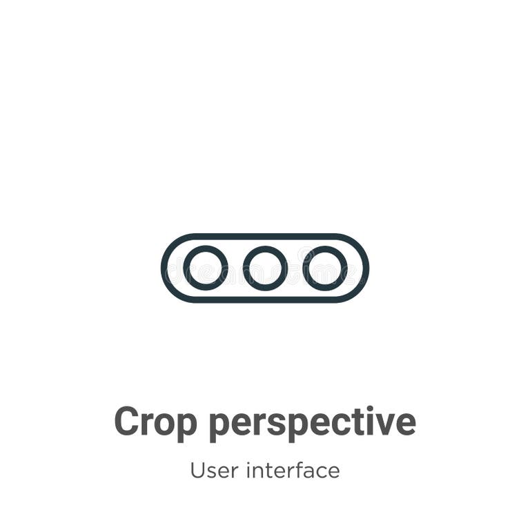 Crop Perspective Outline Vector Icon. Thin Line Black Crop Perspective ...