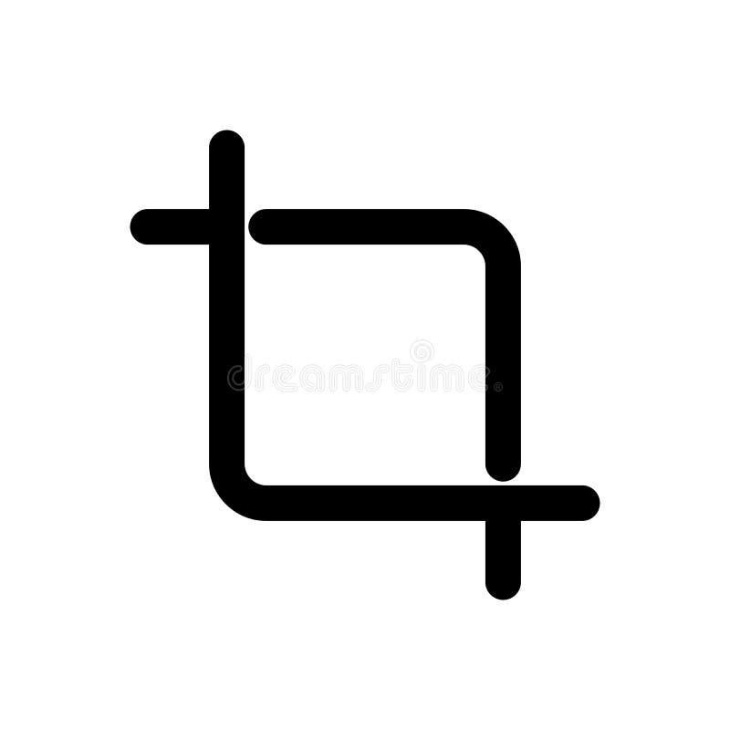 Crop Picture Black Glyph Ui Icon Stock Vector - Illustration of element ...