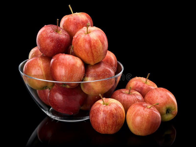 Crop of Red Apples in Glass Vase Stock Photo - Image of abundance ...