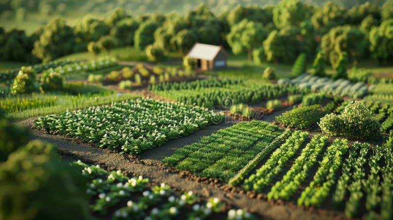 Different Types of Crops are Grown in Neighboring Fields Stock Image ...