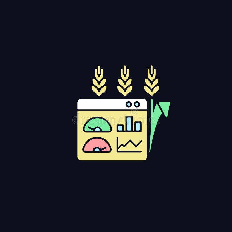 Crop and Soil Monitoring and Management RGB Color Icon for Dark Theme ... Crop and Soil Monitoring and Management RGB Color Icon for Dark Theme ...