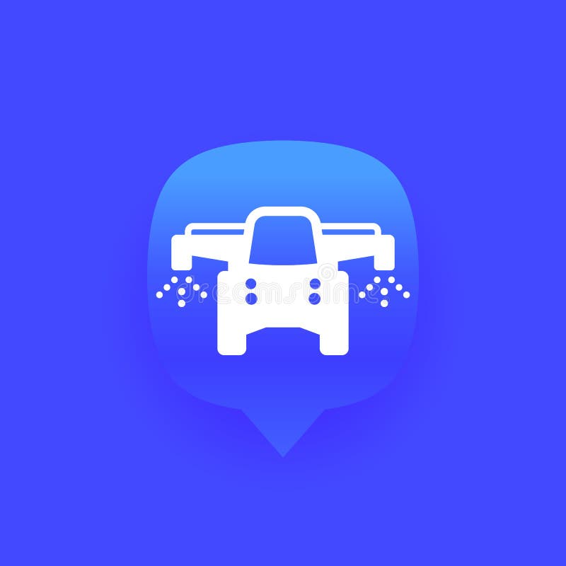 Crop Sprayer Tractor, Irrigation Vector Icon Stock Vector ...