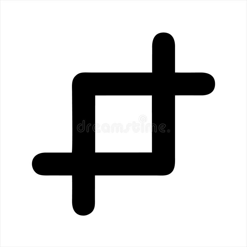 Crop Tool Frame, Cropping Instrument. Flat Vector Icon Illustration ...