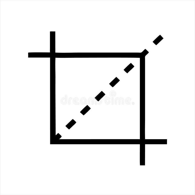 Crop Tool Frame, Cropping Instrument. Flat Vector Icon Illustration ...